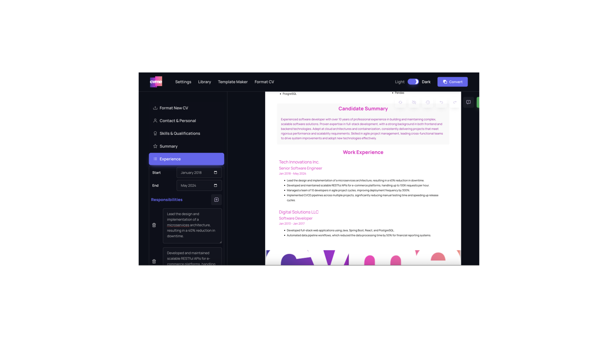 cvme | Professional CV Formatting